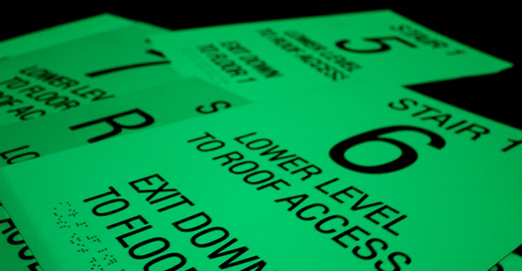 Photoluminescent Acrylic Signage - Prime Sign Program