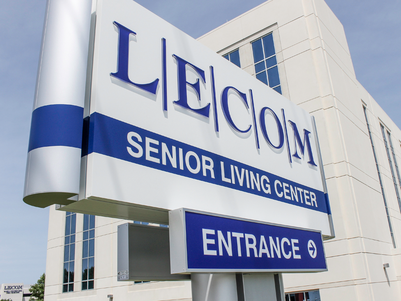 Case Study - LECOM Senior Living Center - Prime Sign Program