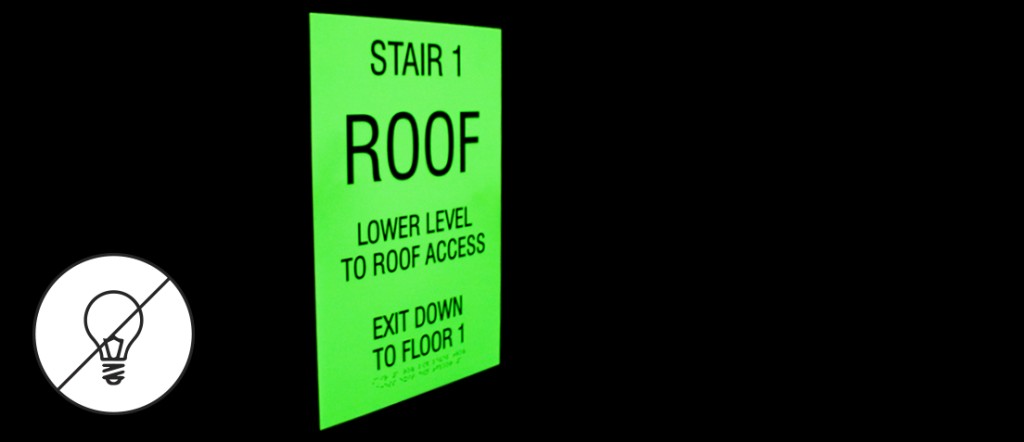 Photoluminescent Acrylic Signage - Prime Sign Program